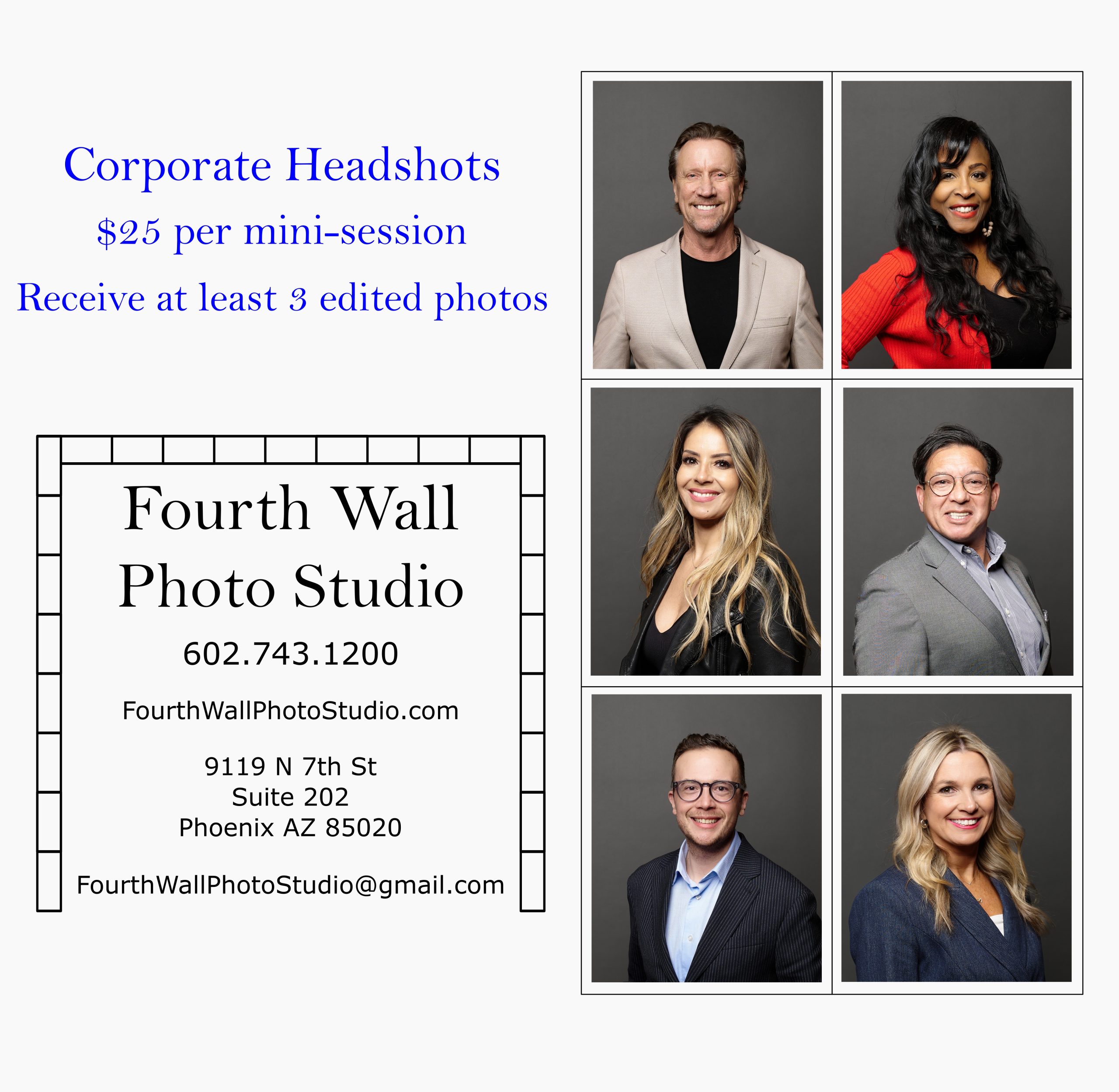 Book a Corporate Headshot Session - Fourth Wall Photo Studio